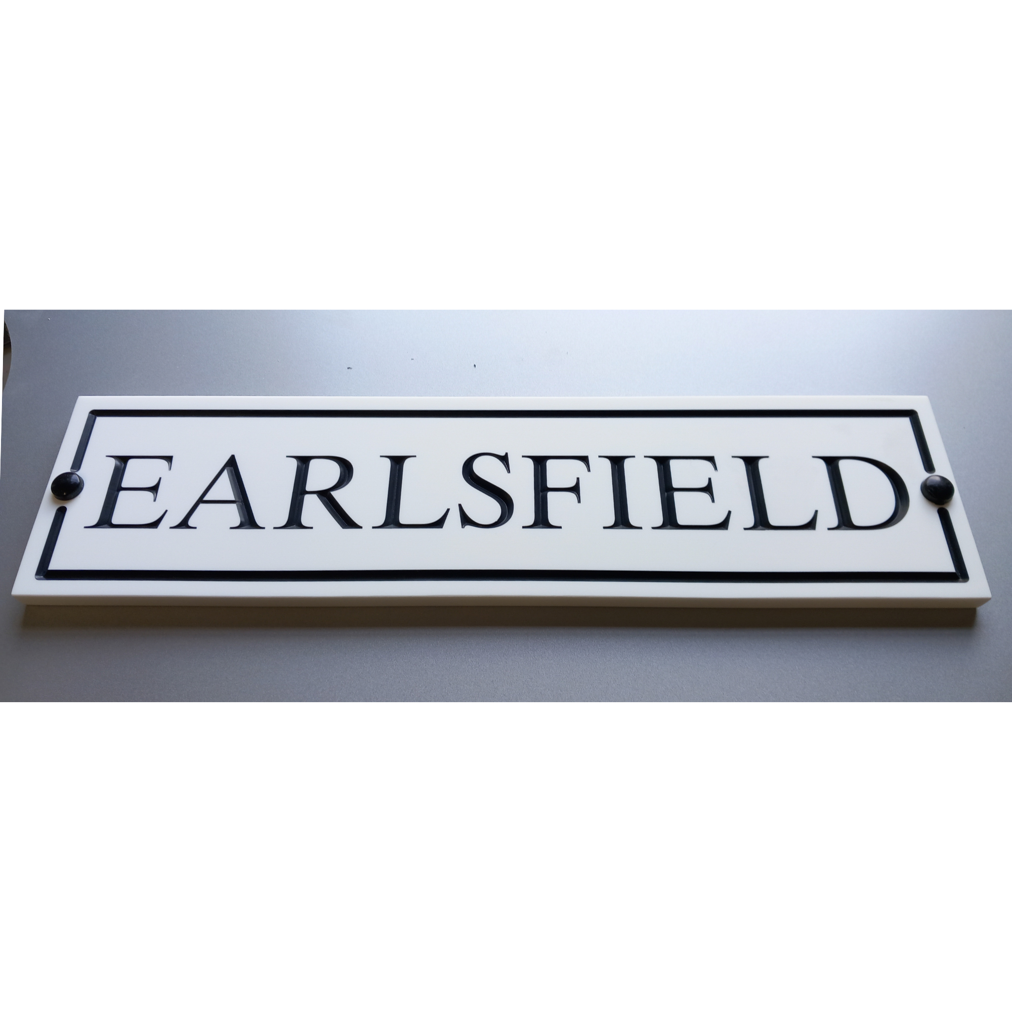 Corian House Sign (400x100mm) - White – housenumbers.ie