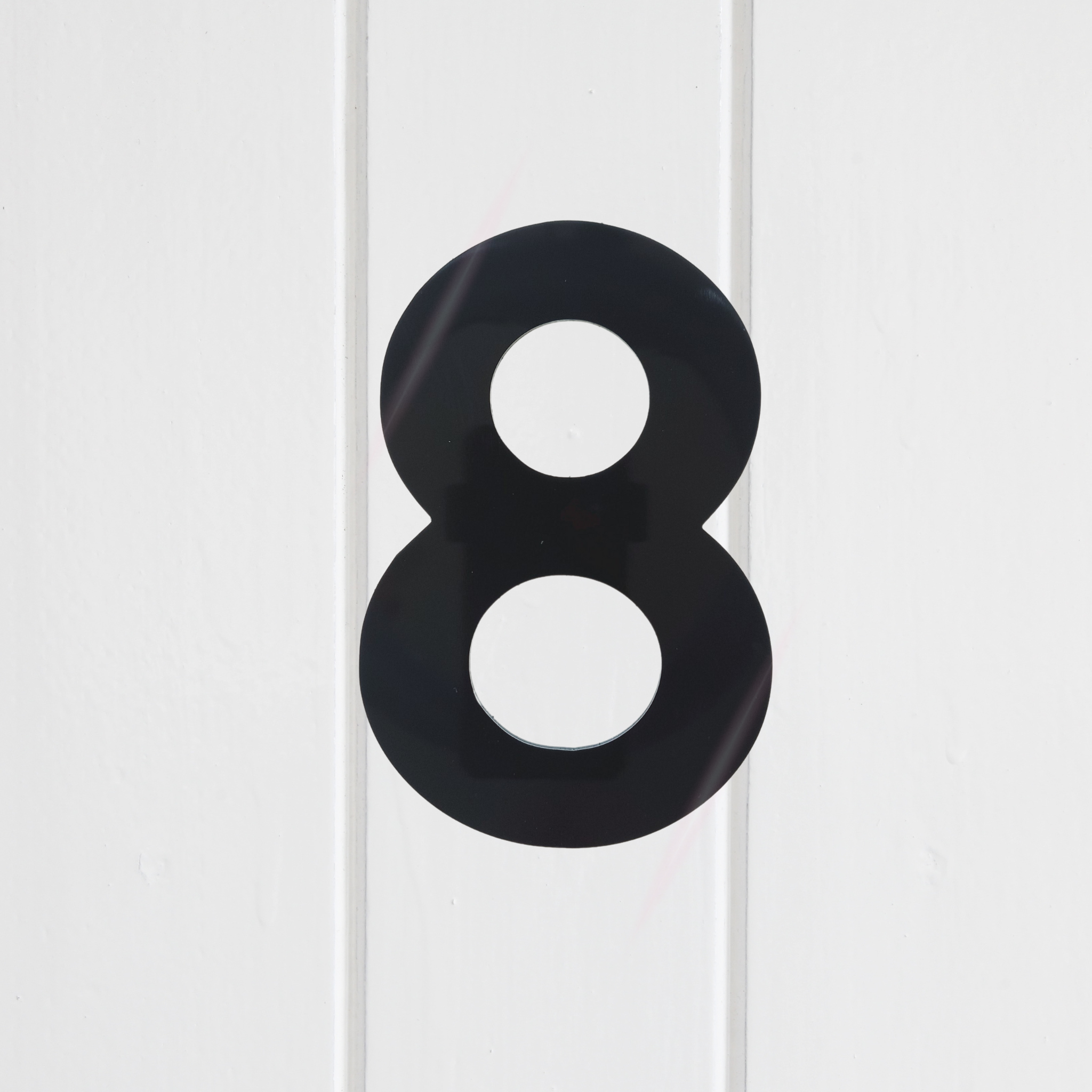 Stick On House Number 8 - Black Gloss – housenumbers.ie