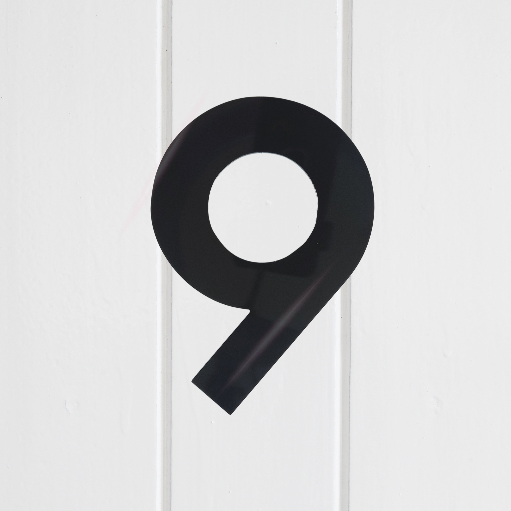 Stick On House Number 9 - Black Gloss – housenumbers.ie