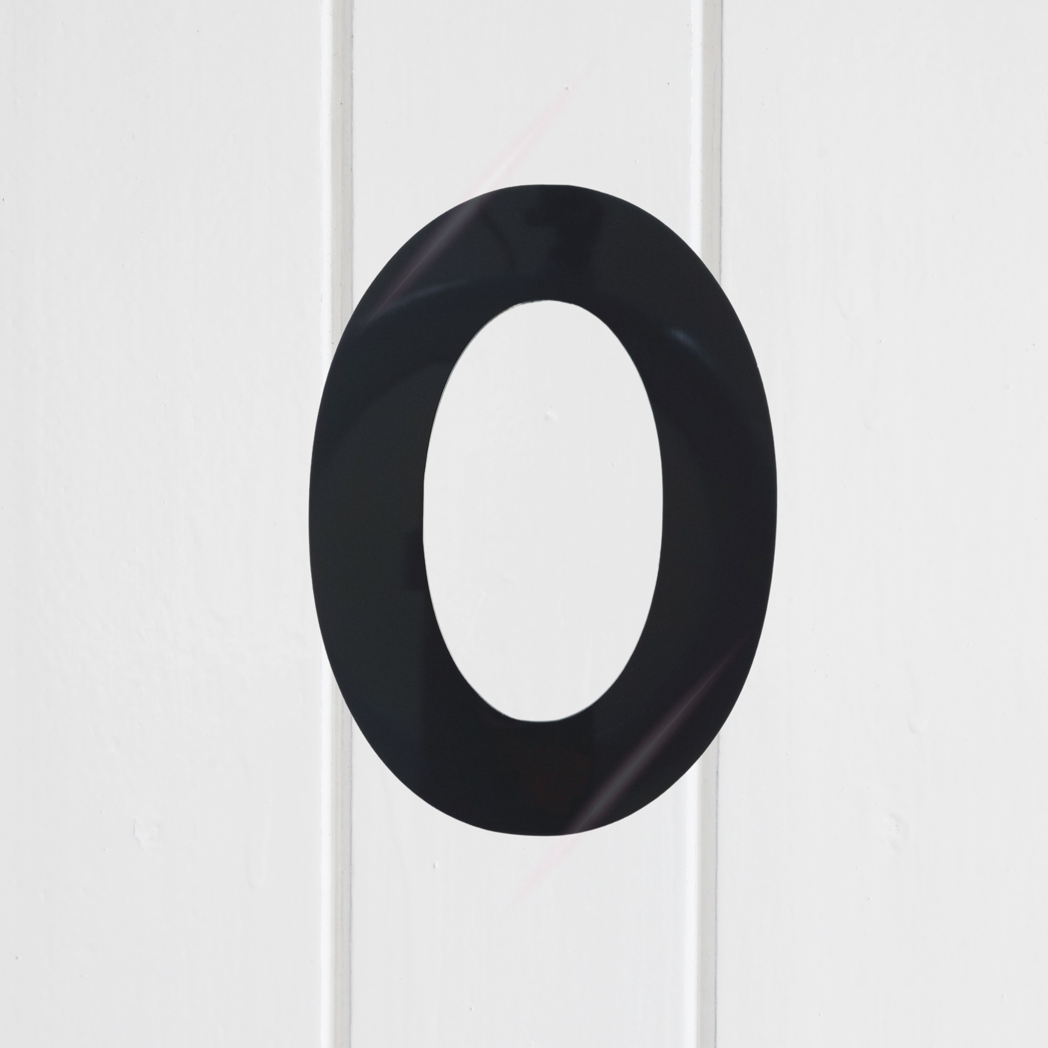 Stick On House Number 0 - Black Gloss – housenumbers.ie