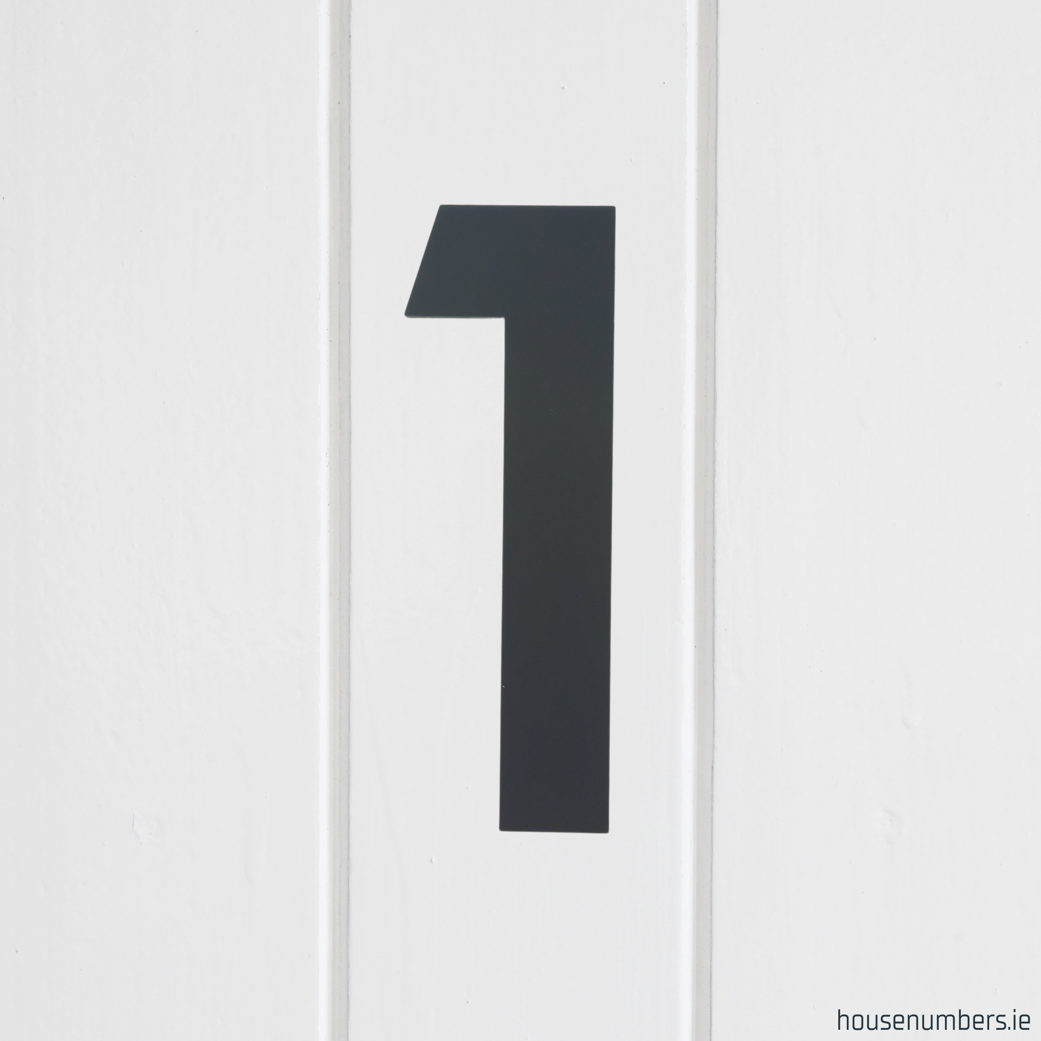 Stick On House Number 1 - Dark Matt Grey – housenumbers.ie