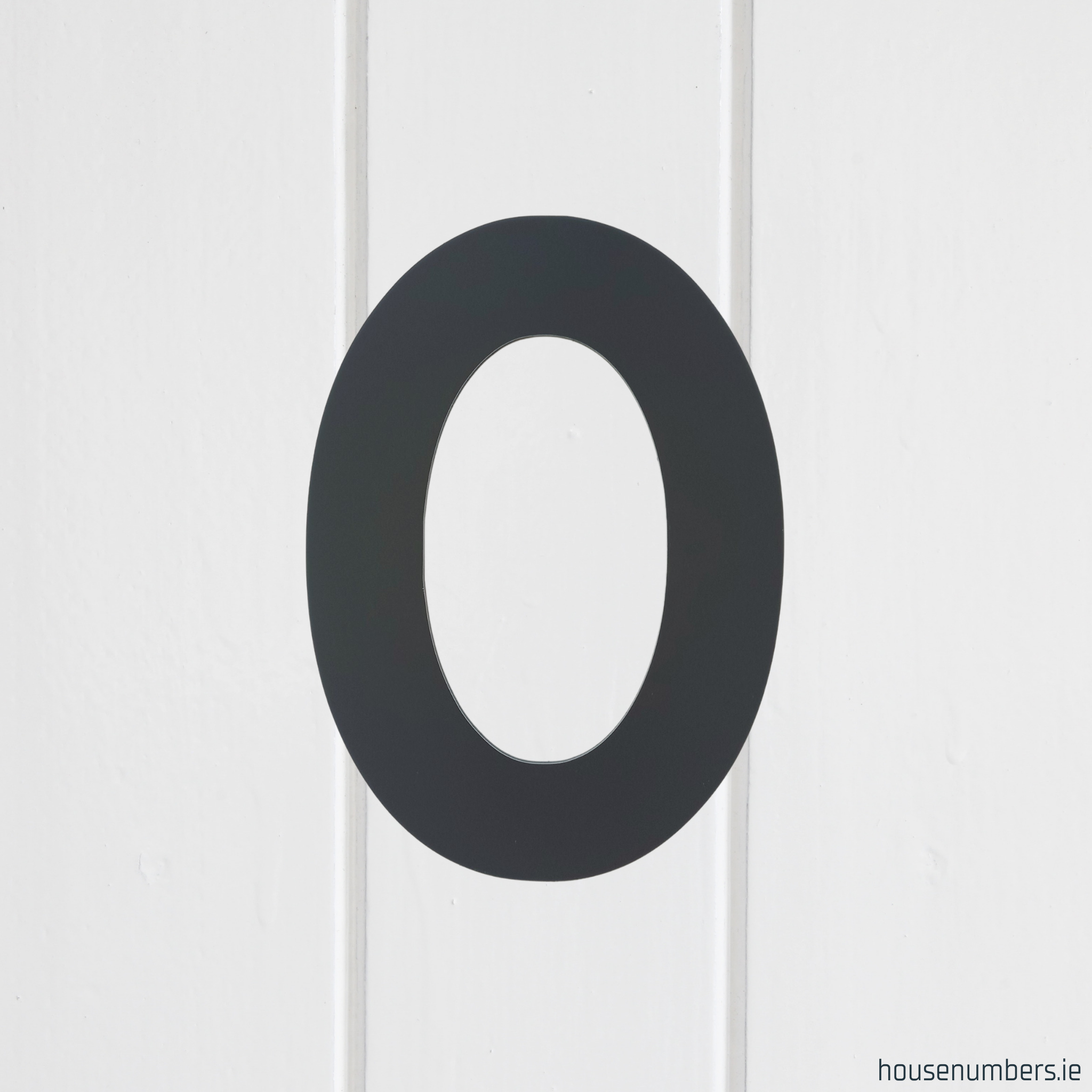 Stick On House Number 0 - Dark Matt Grey – housenumbers.ie